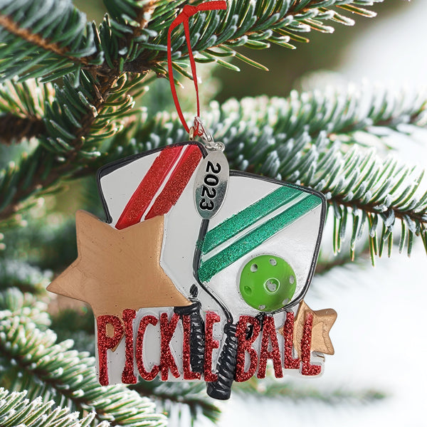 Pickleball Ornament – Second Walnut
